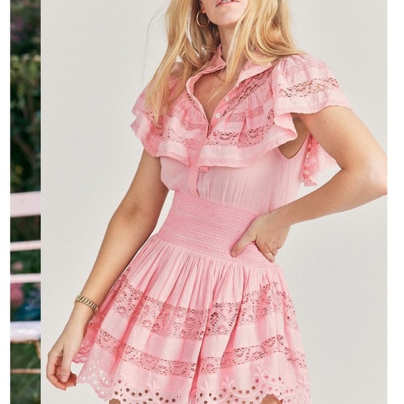 LoveShackFancy | Dresses | Loveshackfancy Clay Mini Dress Pink Gracek2 ...